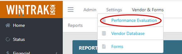 View Contractor Performance Evaluation
